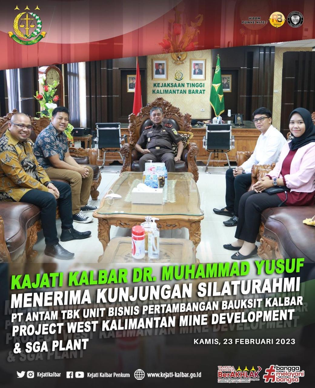 kajati Kalbar Menerima Kunjungan PT Antam Tbk Kalbar – Kejati-Kalbar.go.id