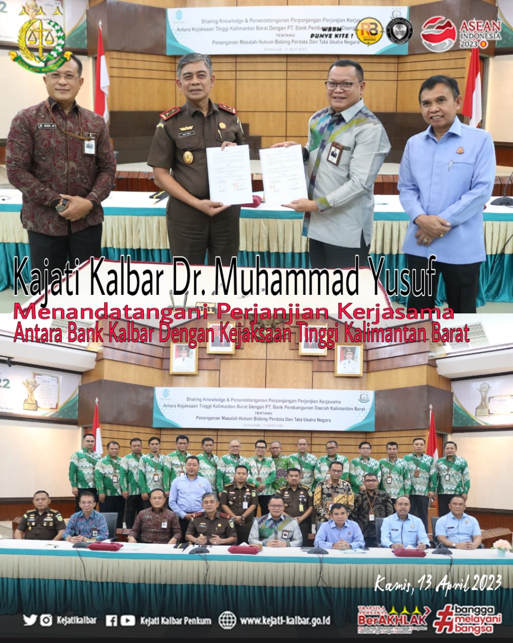 Perjanjian Kerjasama Antara Bank Kalbar Dengan Kejati Kalbar – Kejati-Kalbar.go.id
