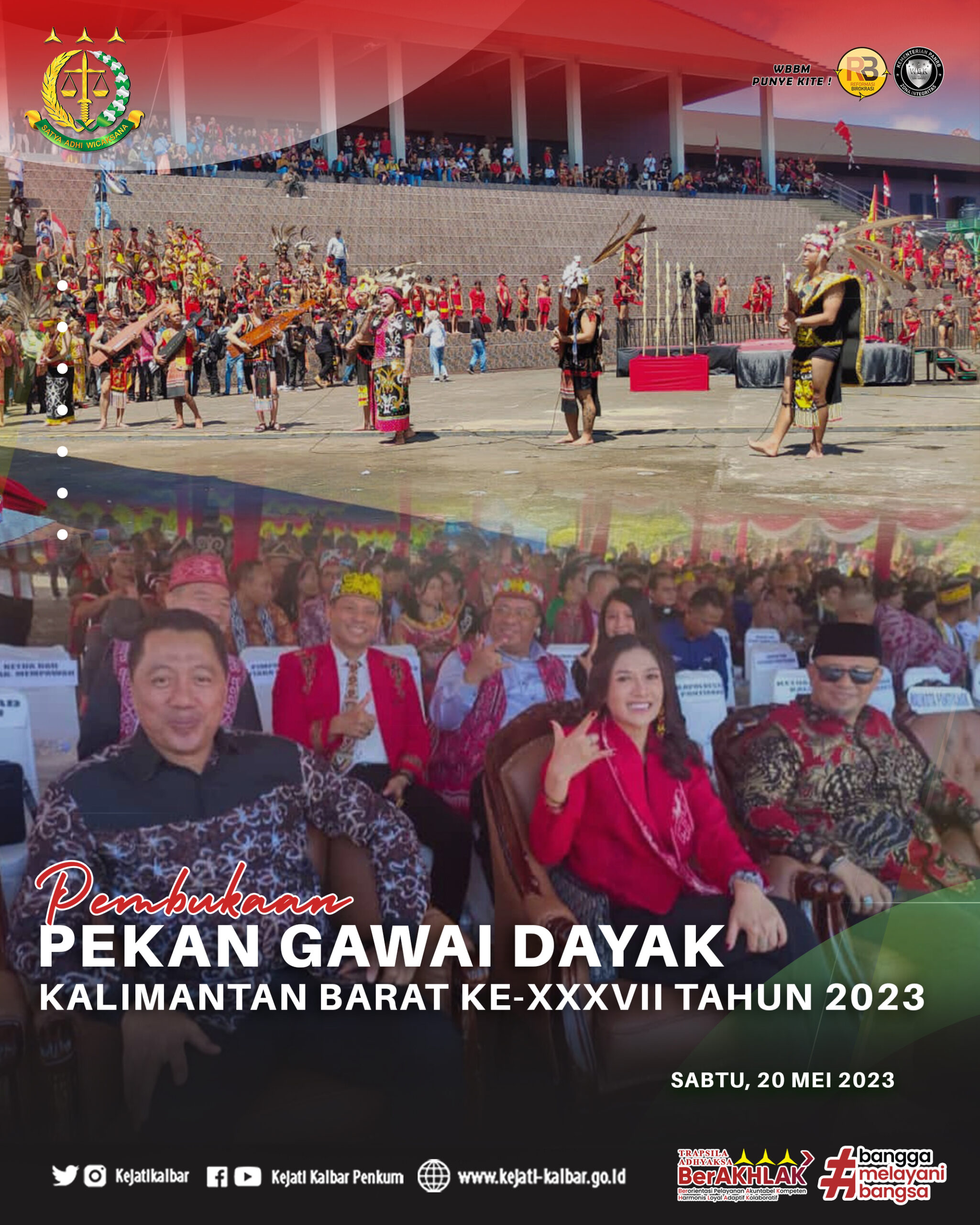 PEMBUKAAN PEKAN GAWAI DAYAK KALIMANTAN BARAT KE-XXXVII TAHUN 2023 – Kejati-Kalbar.go.id
