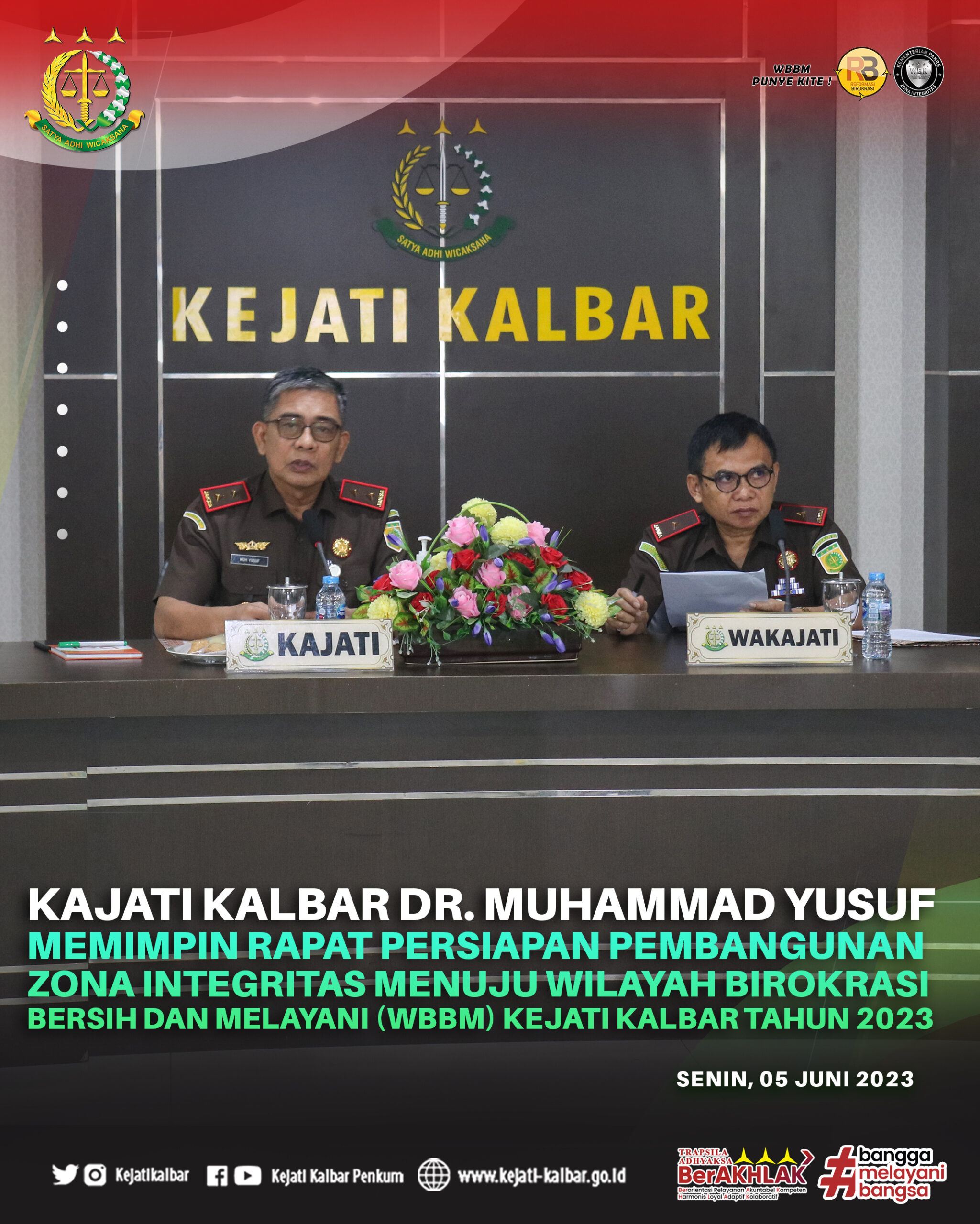 KAJATI KALBAR MENGONTROL KEBERSIHAN DILINGKUNGAN KANTOR KEJATI KALBAR ...